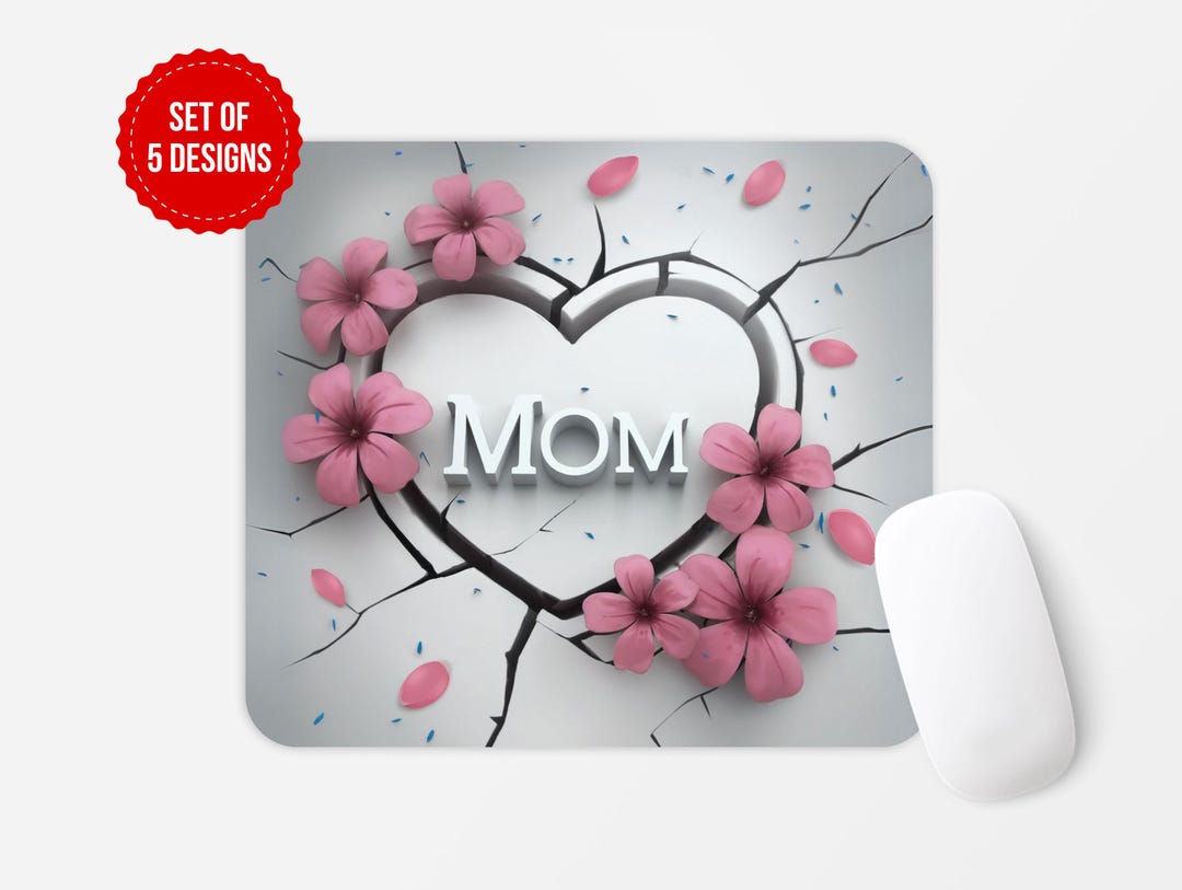 3D Mom Mouse Pad Design | Puffy Mom Mouse Pad PNG | Sublimation ...