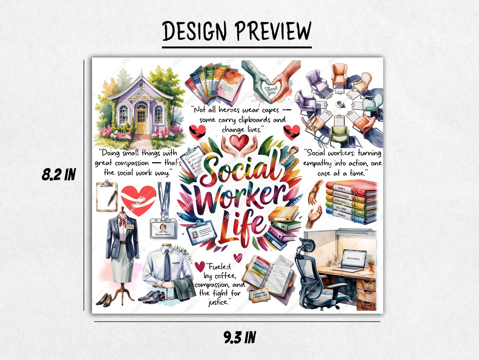 Social Worker Life Tumbler Design | Heart Icons, Helping Hands ...