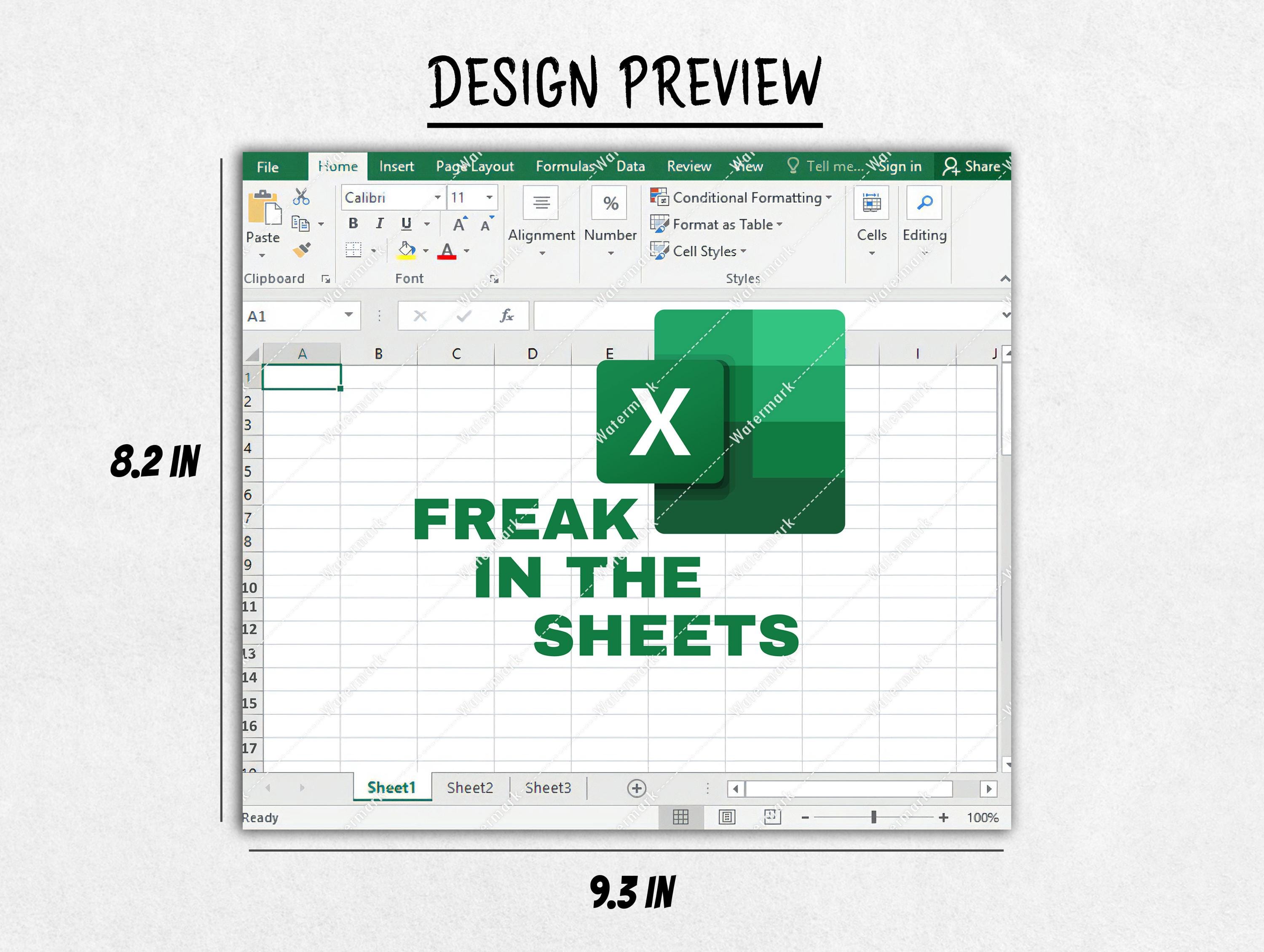 Freak in the Sheets Tumbler Wrap: Funny Excel Lover Gift (digital ...