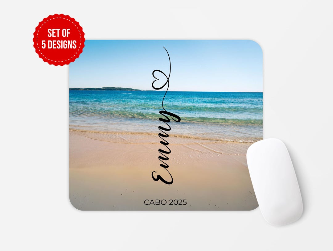 Custom Beach Vacation Mouse Pad | Personalized Summer Beach Design ...