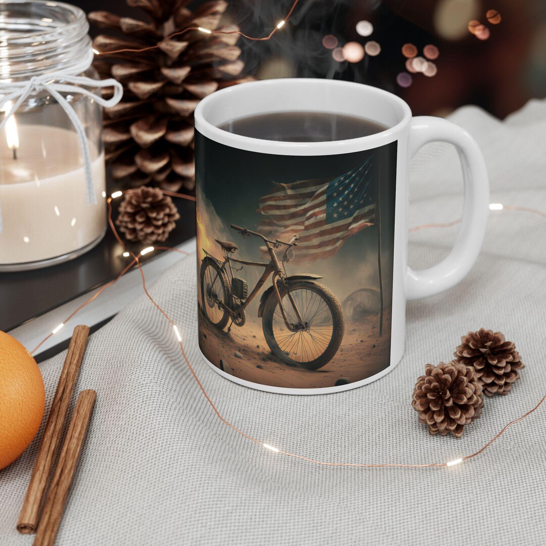 Bicycle Ceramic Mug, Unique Coffee Cup for Cyclists, Bike Enthusiasts ...