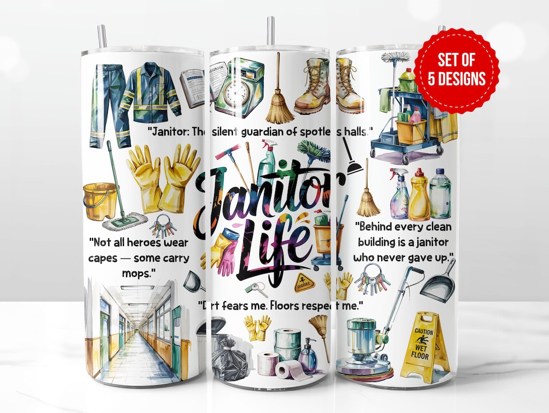 Janitor Life Tumbler Design: Funny Cleaning Quotes (digital Download ...