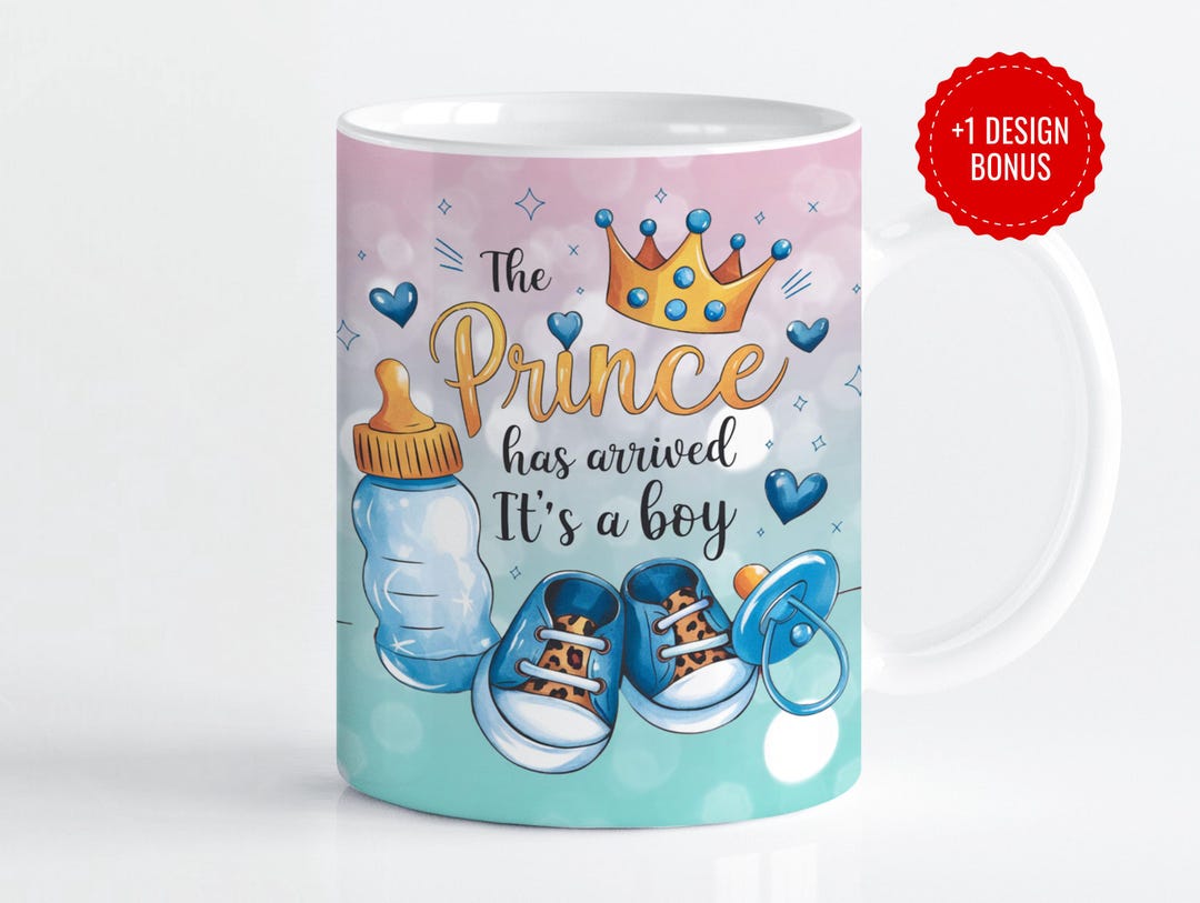 Prince Baby Boy Mug Design: Newborn Announcement (digital Download) - Etsy