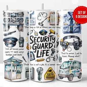 Security Guard Life Tumbler Design | badge, Flashlight & Patrol Quotes ...