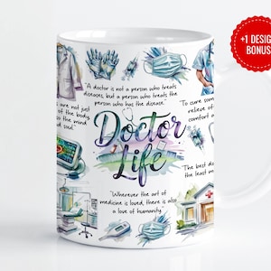 Doctor Life Mug: Watercolor Medical Design (digital Download) - Etsy