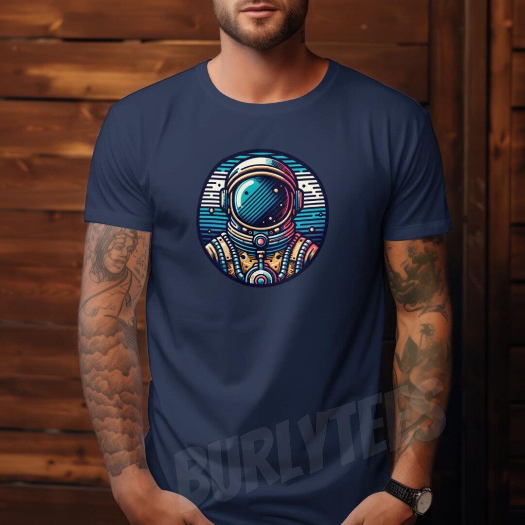 Retro Astronaut T-shirt, Space Explorer Graphic Tee, Vintage NASA Style ...