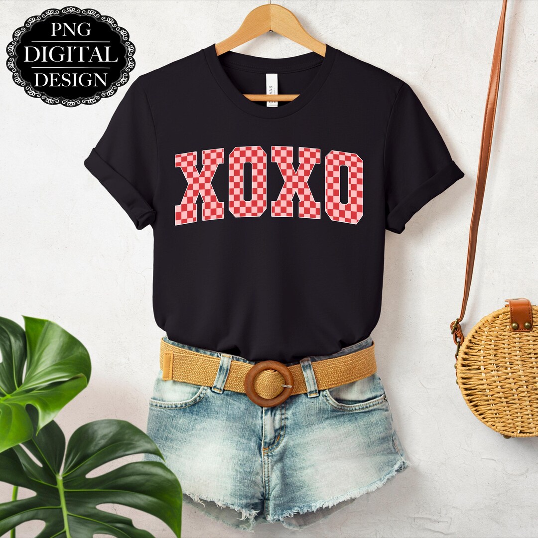 Checkered XOXO PNG: Valentine Sublimation Design (digital Download) - Etsy