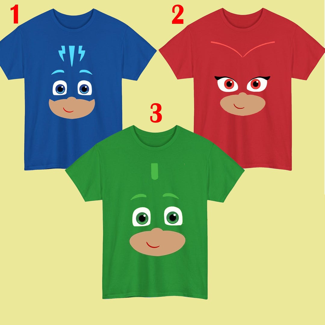 PJ Masks Power Face Character Shirt, Leader of the PJ Masks, PJ Masks ...