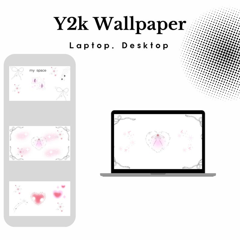 Pink Bow Laptop Wallpaper - Etsy