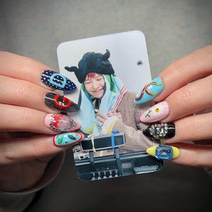 Multicolor GD Inspired Press-on Nails: Fanmade - Etsy