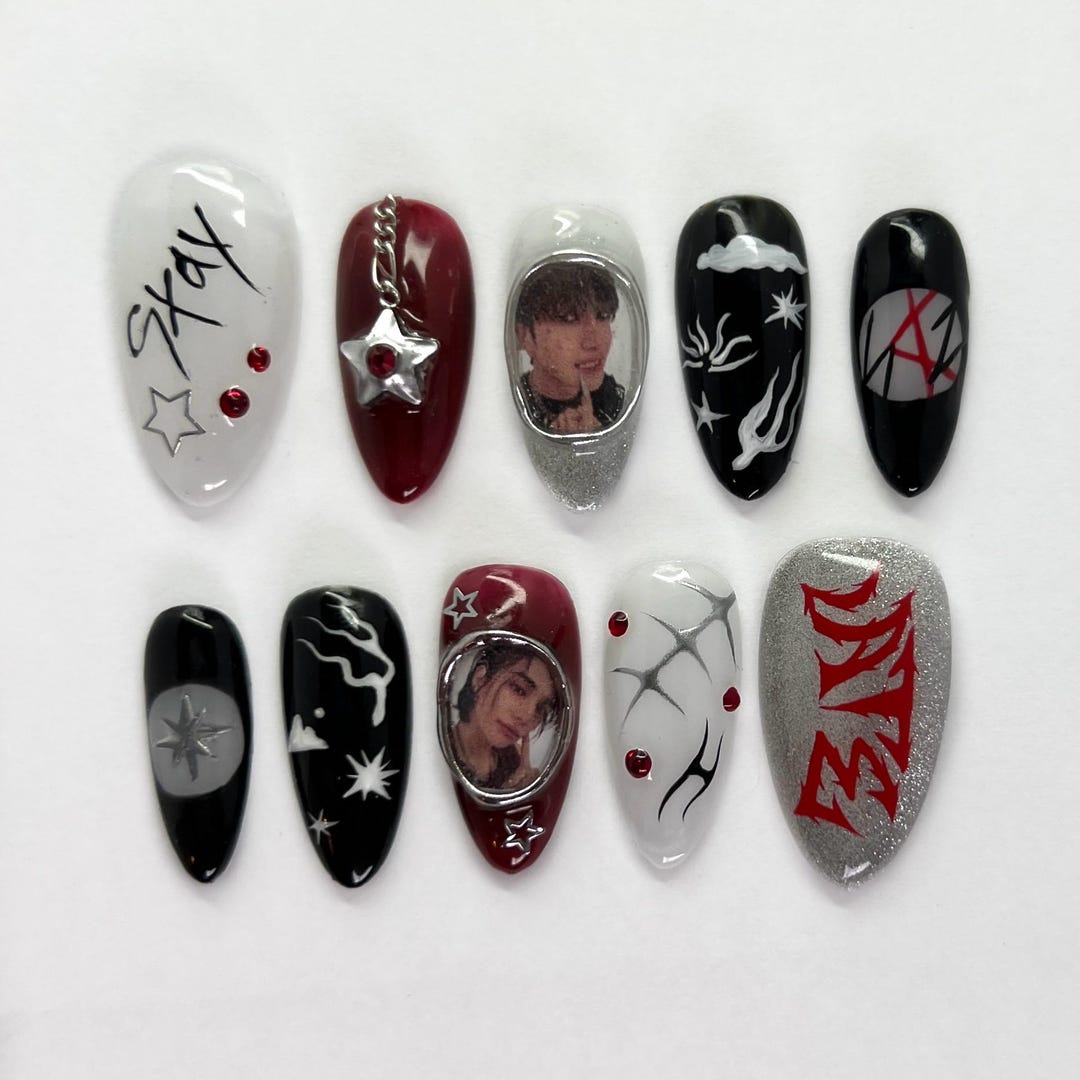 KPOP Stray Kids ATE Album Inspired Press on Nails | Concert SKZ Stay ...