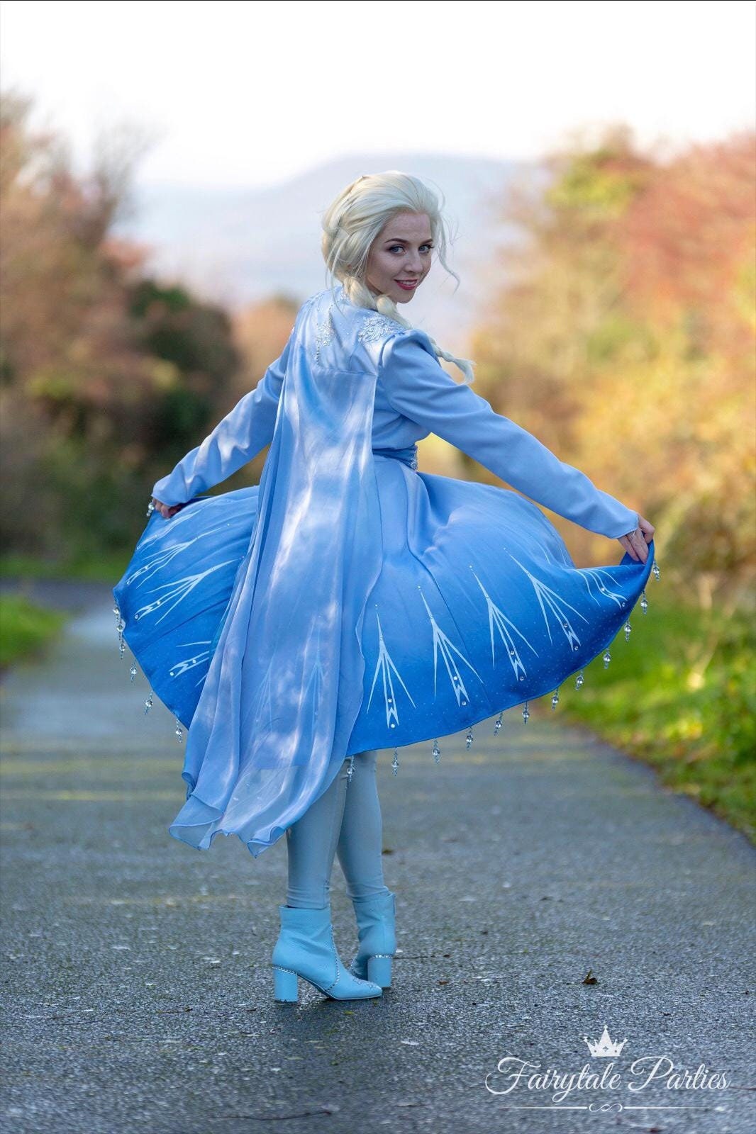 Queen Elsa Frozen 2 Cosplay Costume Uk Ladies 10 12 Etsy