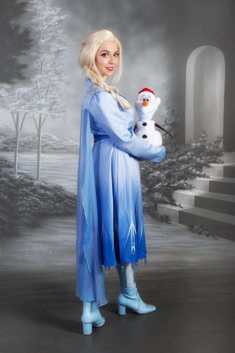Queen Elsa Frozen 2 Cosplay Costume UK Ladies 10-12 - Etsy