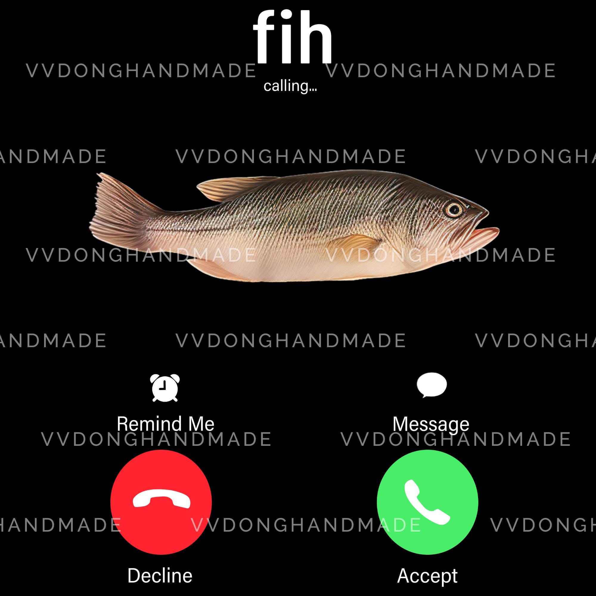 Fih Incoming Call SVG, Funny Fish Meme PNG, Angler Humor Sublimation ...