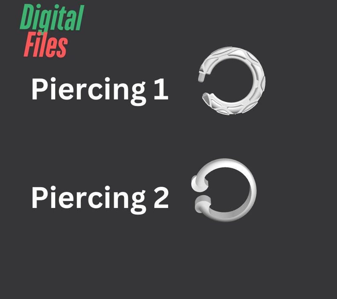 3d Fursuit Piercings, Digital File, Stl, Change Size at Your Desire - Etsy