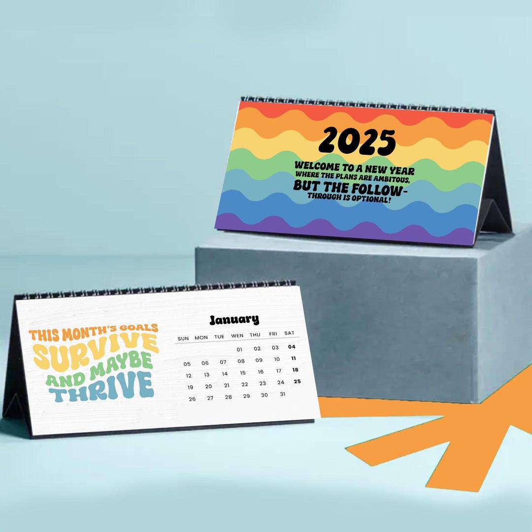 2025 Personalize Demotivational Funny, Sarcastic Desk Calendar Gift for ...