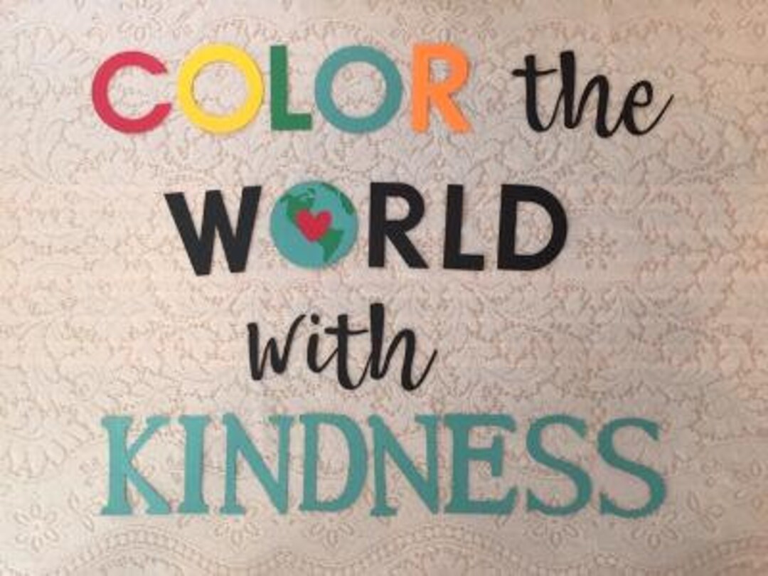 Teacher Ready Made Bulletin Board/color the World/kindness/elementary ...