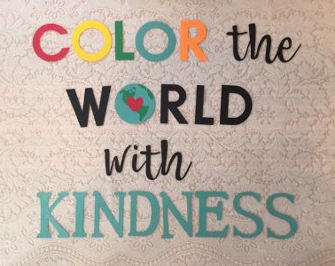 Teacher Ready Made Bulletin Board/color the World/kindness/elementary ...