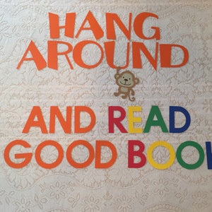 Teacher Ready Made Bulletin Board/hang Around and Read a Good Book ...