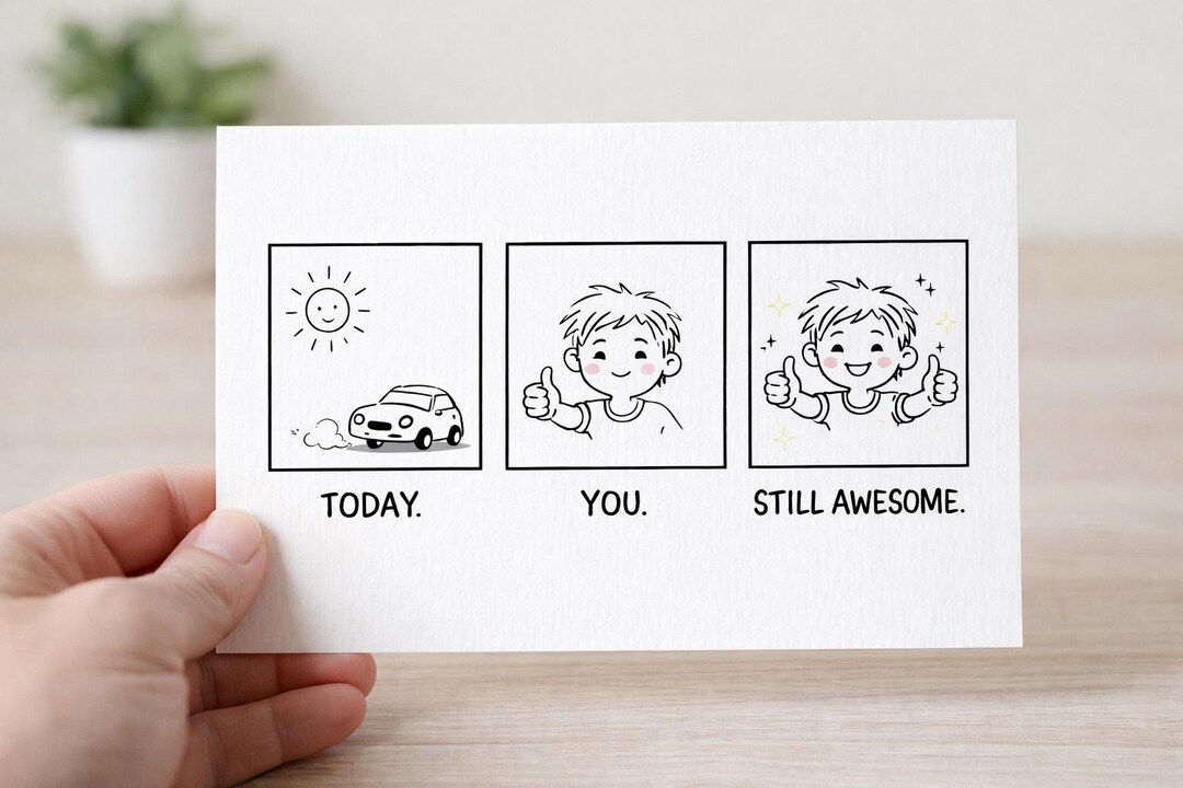 Mini Comic Encouragement Card – Printable Motivation Card – Cute ...