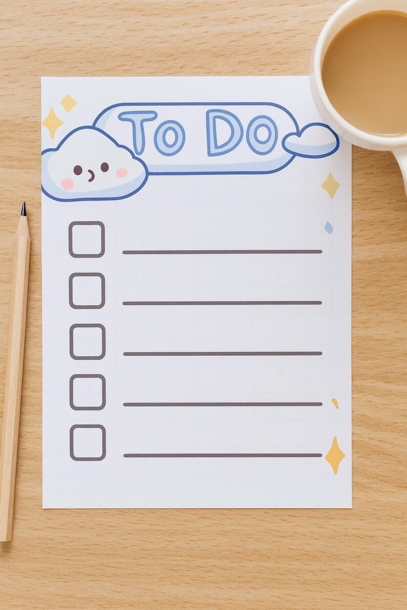 Doodle Notepad Printable Planner Letter Size 8.5x11” | Pdf + Png + Jpg ...