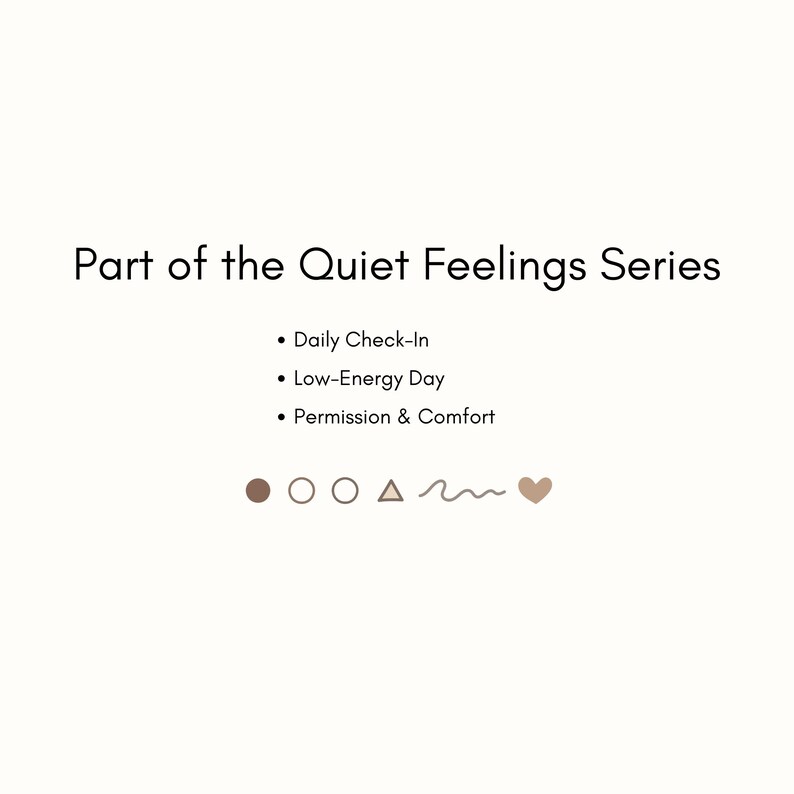 Quiet Feelings – Daily Check-in Planner Stickers – Gentle Mood & Energy ...