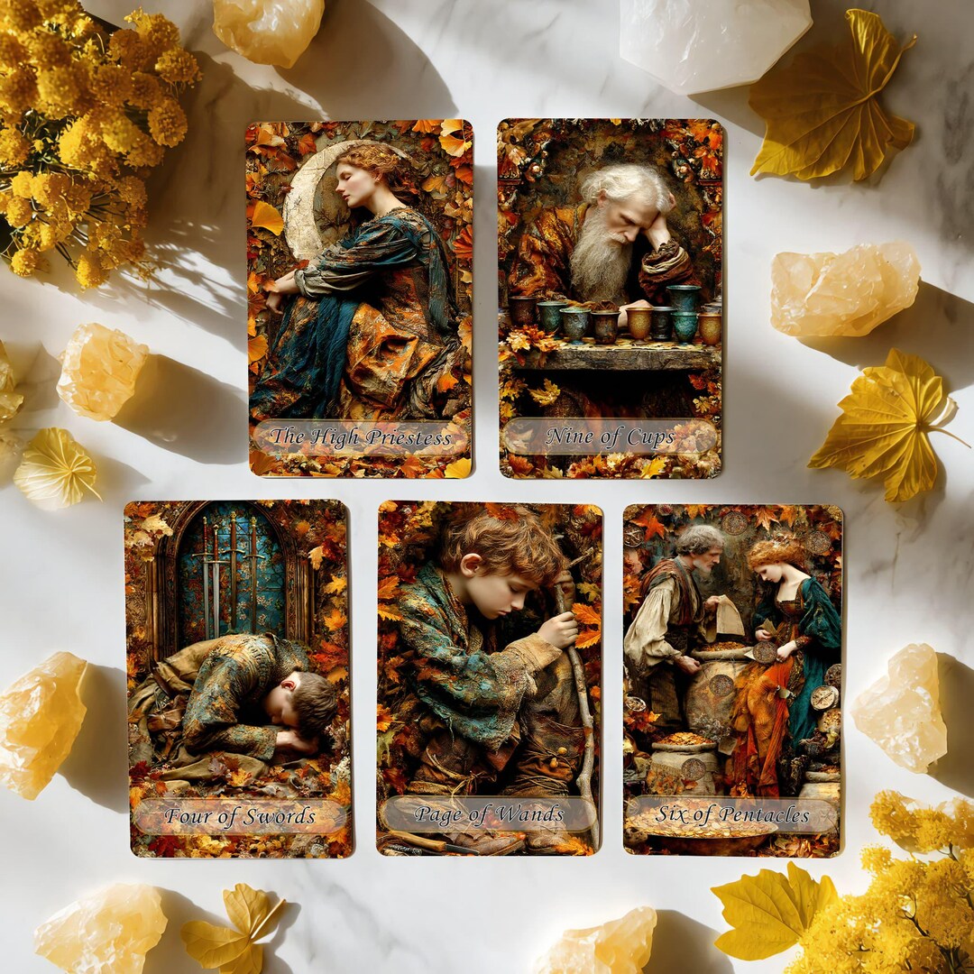 Autumn Adventure Tarot With Guidebook : A Journey Through Golden Woods ...