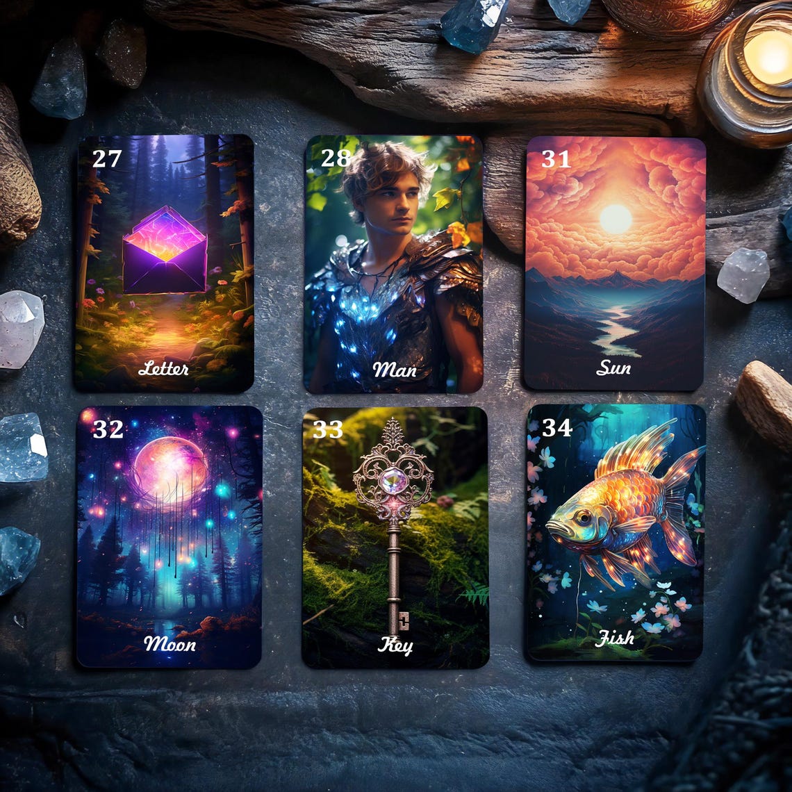 Magic Forest Lenormand Deck, Lenormand Cards, Oracle Cards, Divination ...
