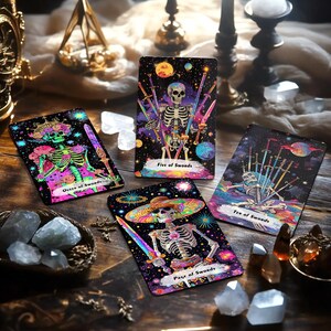 Tarot Deck, Skeleton Cards With Guidebook, Indie Unique Oracle Deck ...