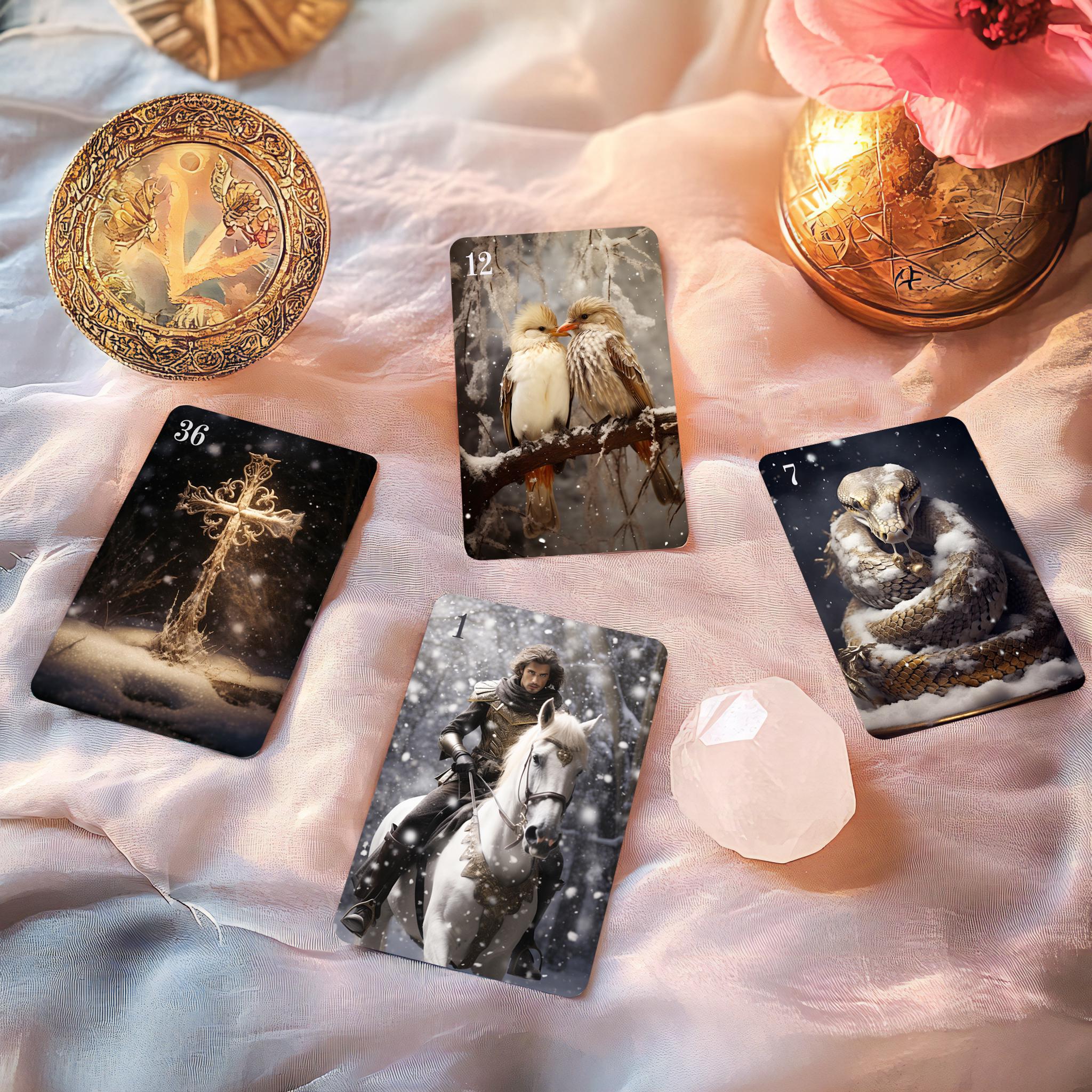 Winter Lenormand Cards, Lenormand Deck, Oracle Cards, Oracle Deck ...