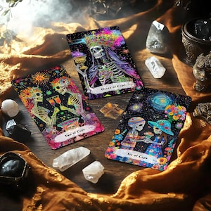 Tarot Deck, Skeleton Cards With Guidebook, Indie Unique Oracle Deck ...
