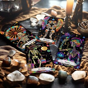 Tarot Deck, Skeleton Cards With Guidebook, Indie Unique Oracle Deck ...