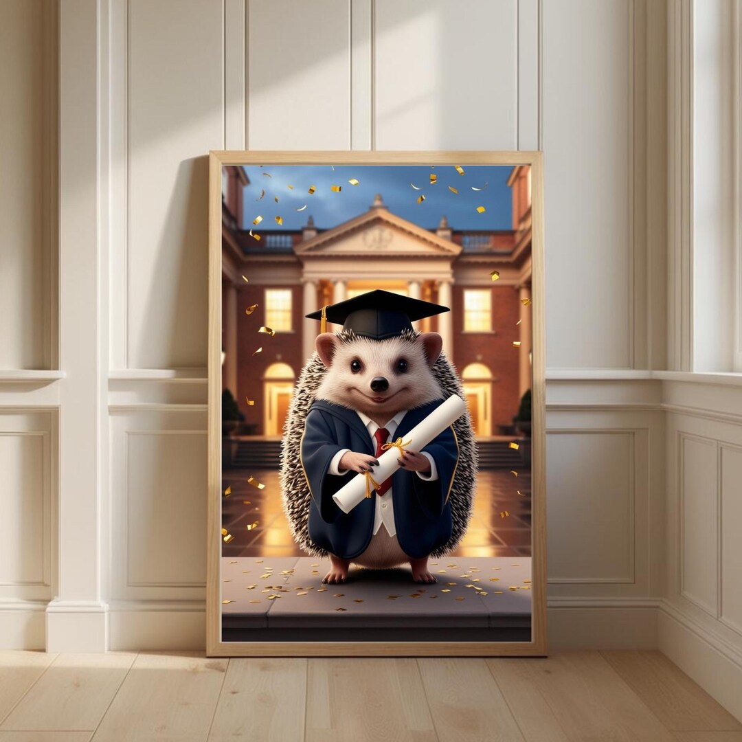Whimsical Hedgehog Graduation Decor - Graduation Gift for Animal Lovers ...