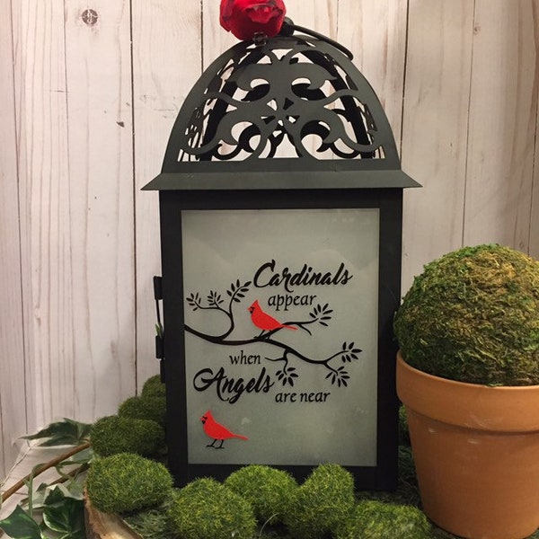 Cardinal Memorial Lantern - Etsy