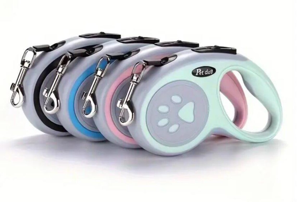 Retractable Dog Leash With One Button Control. - Etsy