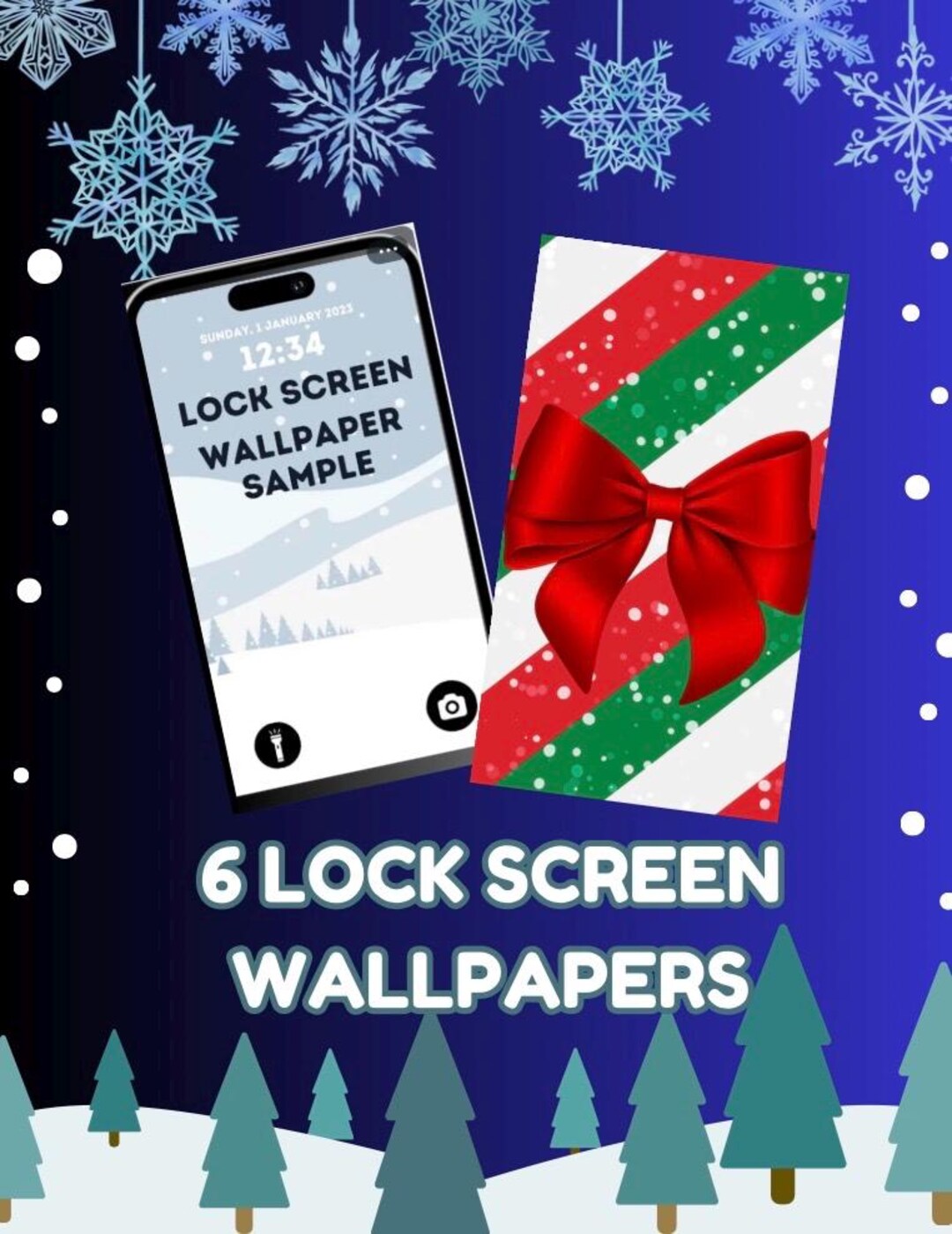 Six Phone Wallpaper Lock Screen for Digital Download Pdf, Fun and ...