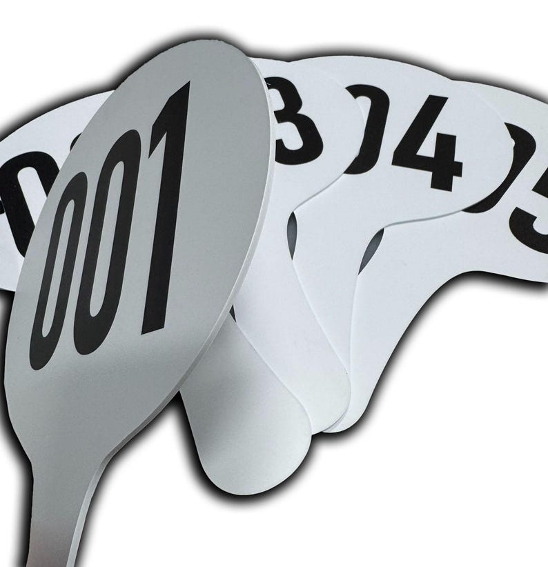 Custom Printed Oval Auction Bid Paddles - Multiple Quantities Available ...