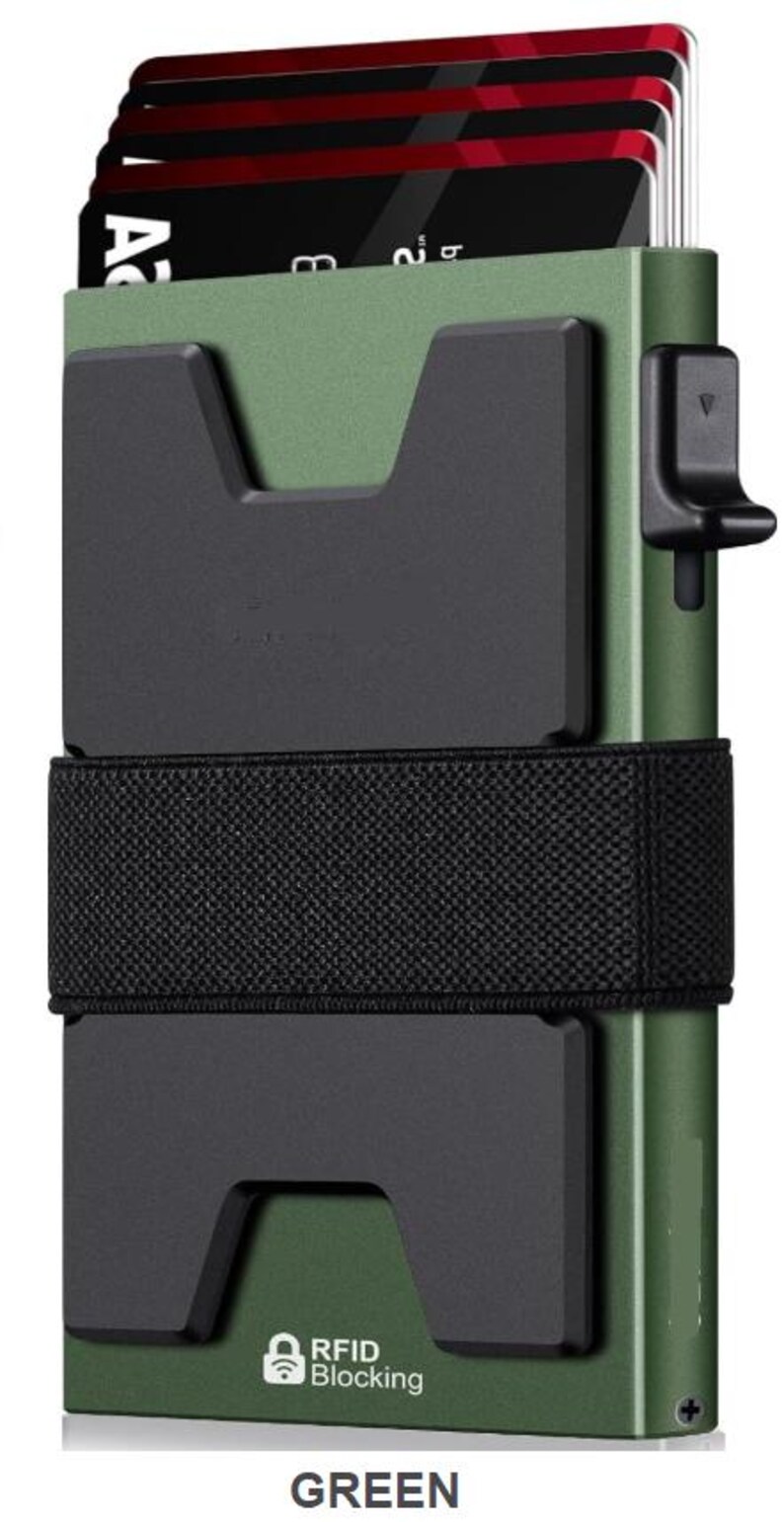 Slim Aluminum Card Holder Wallet for Men, Durable Expandable Backplate ...