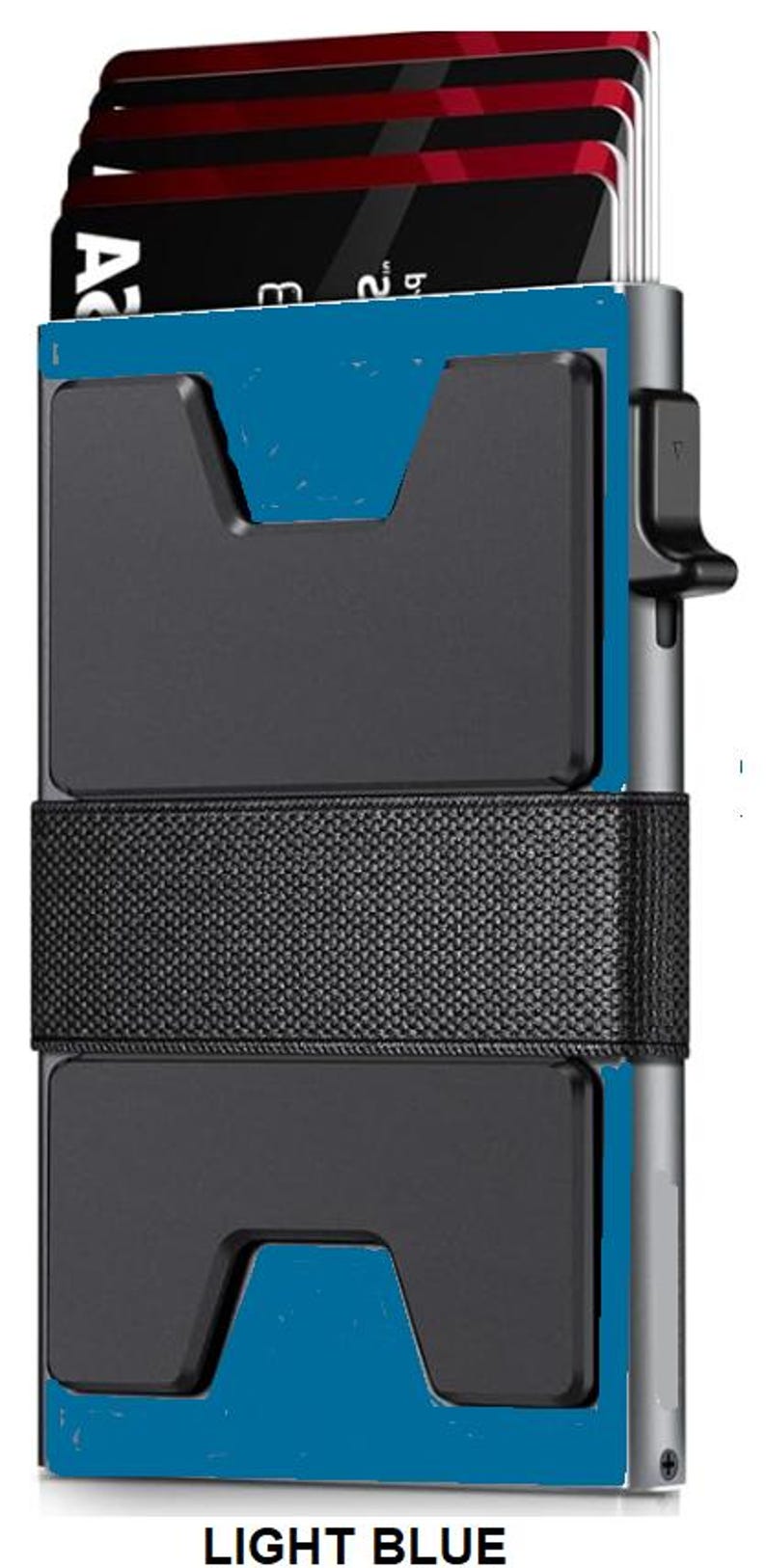 Slim Aluminum Card Holder Wallet for Men, Durable Expandable Backplate ...