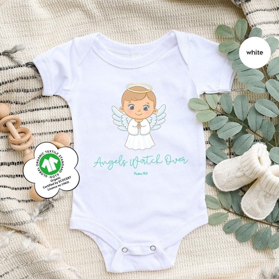 Angels Watch Over Shirt, Bible Verse Shirt for Baby & Youth ...