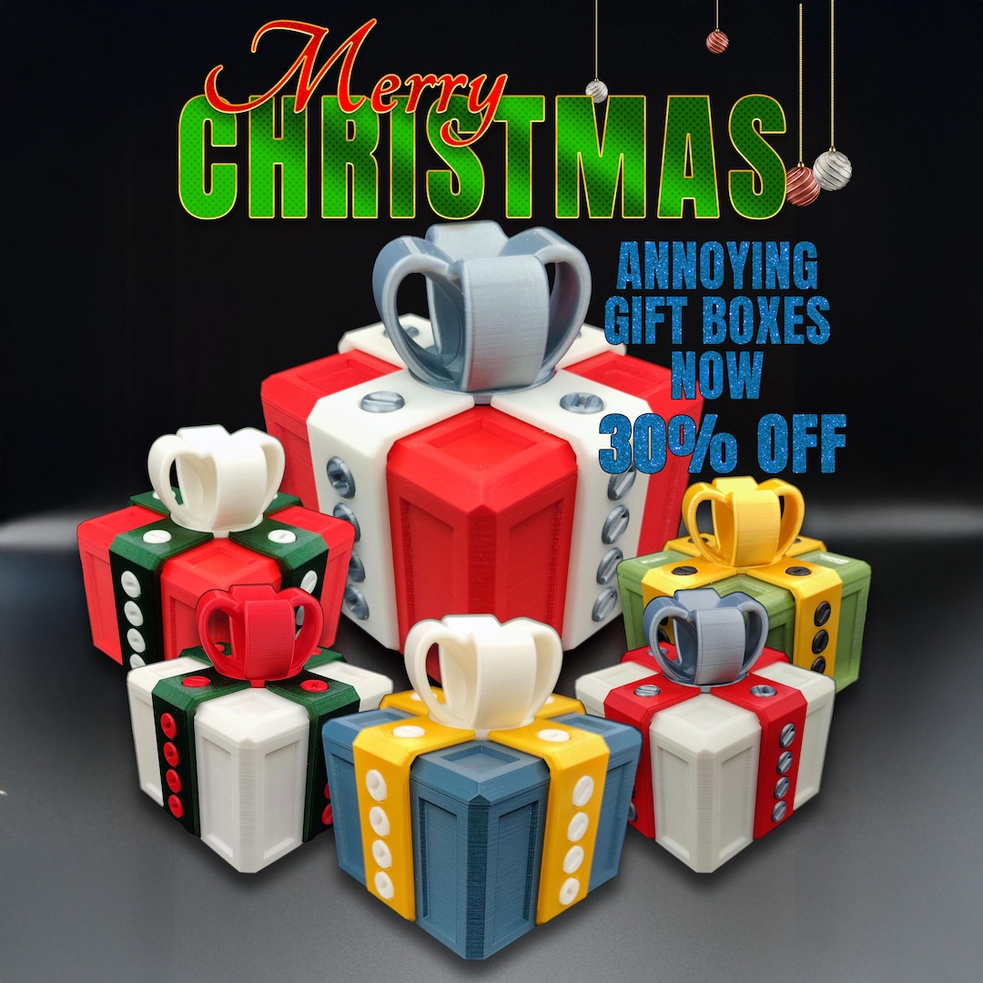 6 Big Christmas Annoying Gift Boxes - Etsy