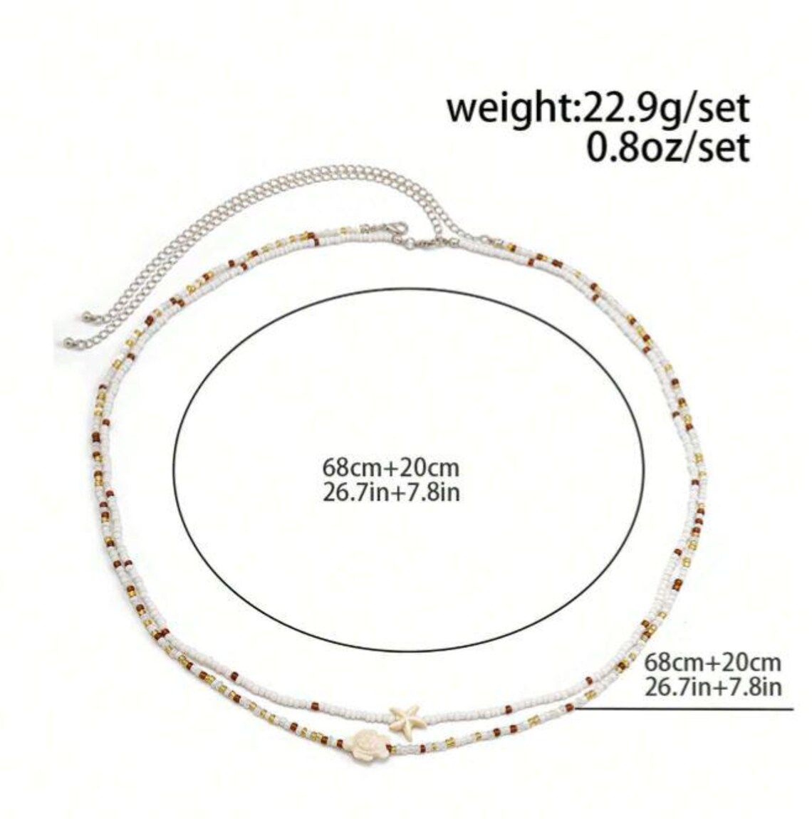 Vintage Bohemian Style Starfish Beaded Waist Chain Ocean Element Belly ...