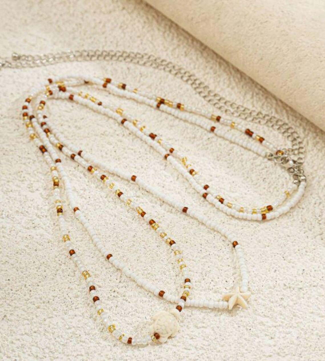 Vintage Bohemian Style Starfish Beaded Waist Chain Ocean Element Belly ...