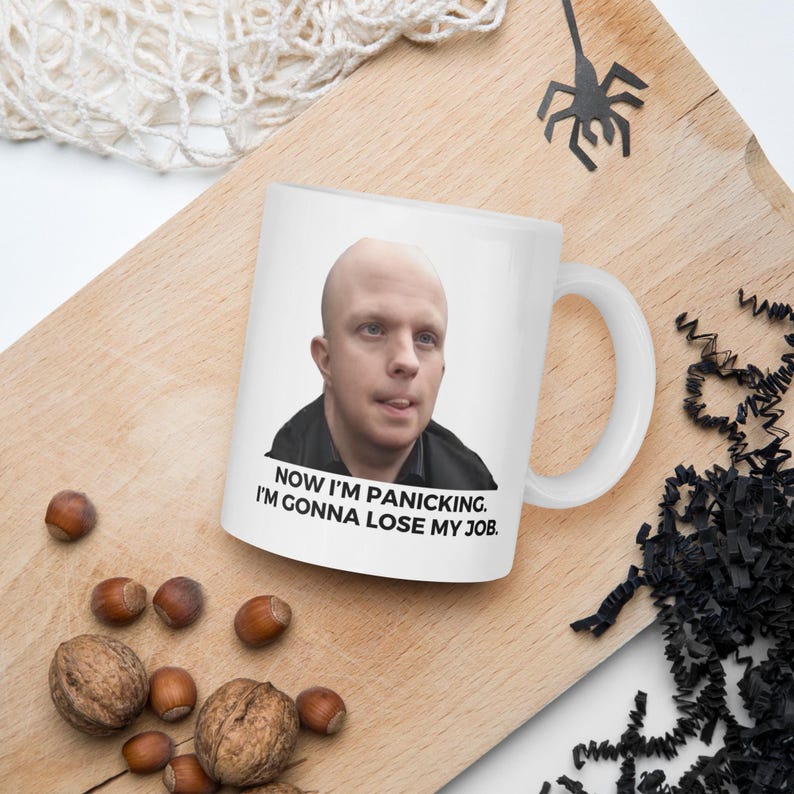 Bald Nonce Meme Mug | Ruined My Holiday | Now I'm Panicking | Funny ...