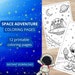 Space Adventure Coloring Pages Instant Download 12 Printable Pages 8 ...