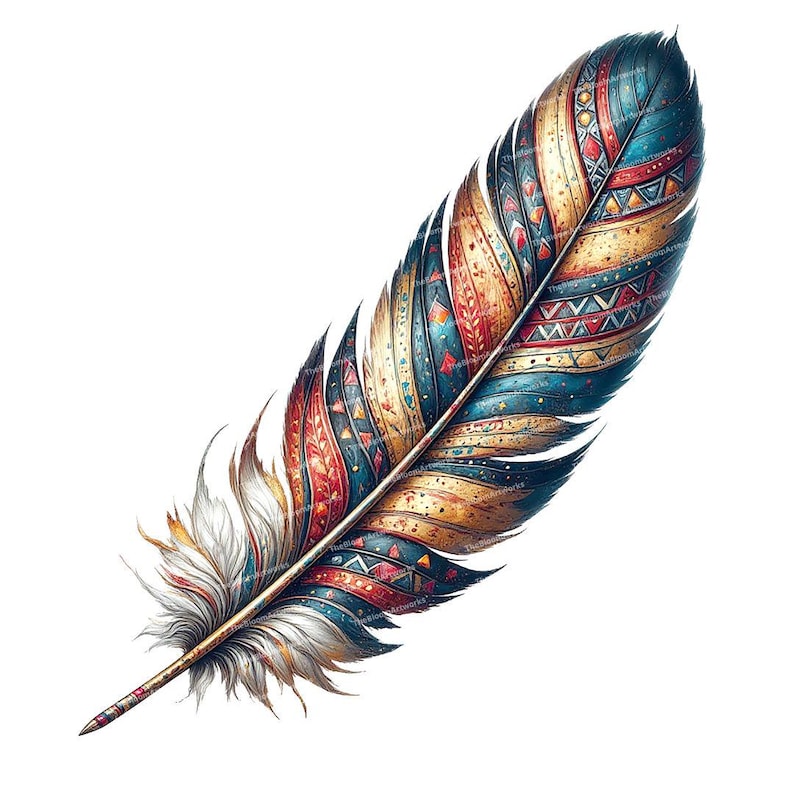 14 Feather Clipart, Native American Art, Boho Tribal Feather ...