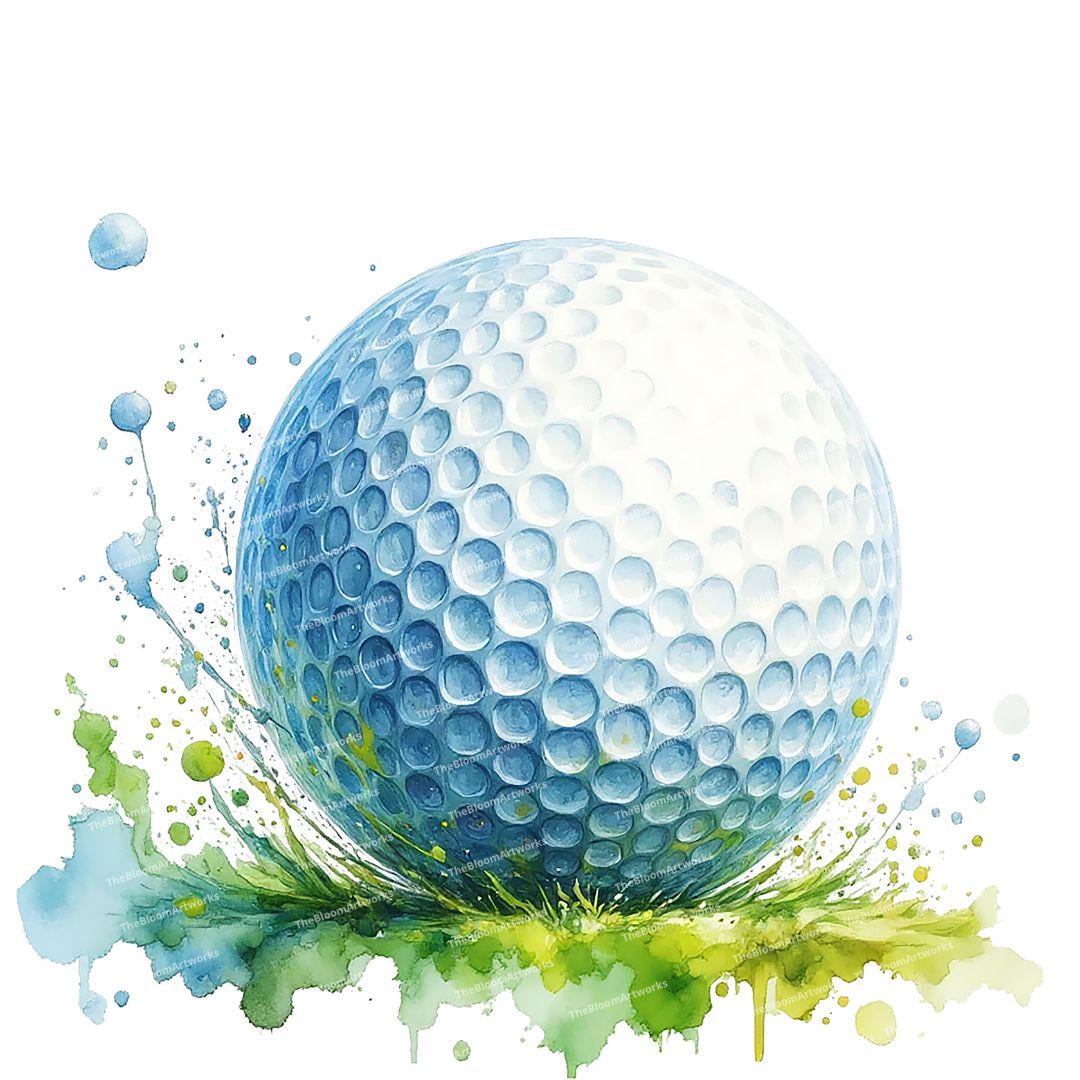 15 Watercolor Golf Clipart, Golf Illustration, Golf Clip Art, Golf Ball ...