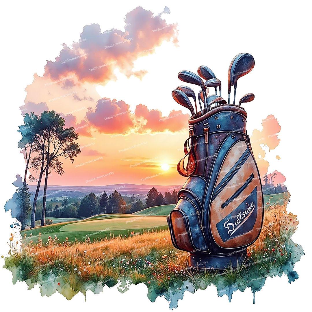 15 Watercolor Golf Clipart, Golf Illustration, Golf Clip Art, Golf Ball ...