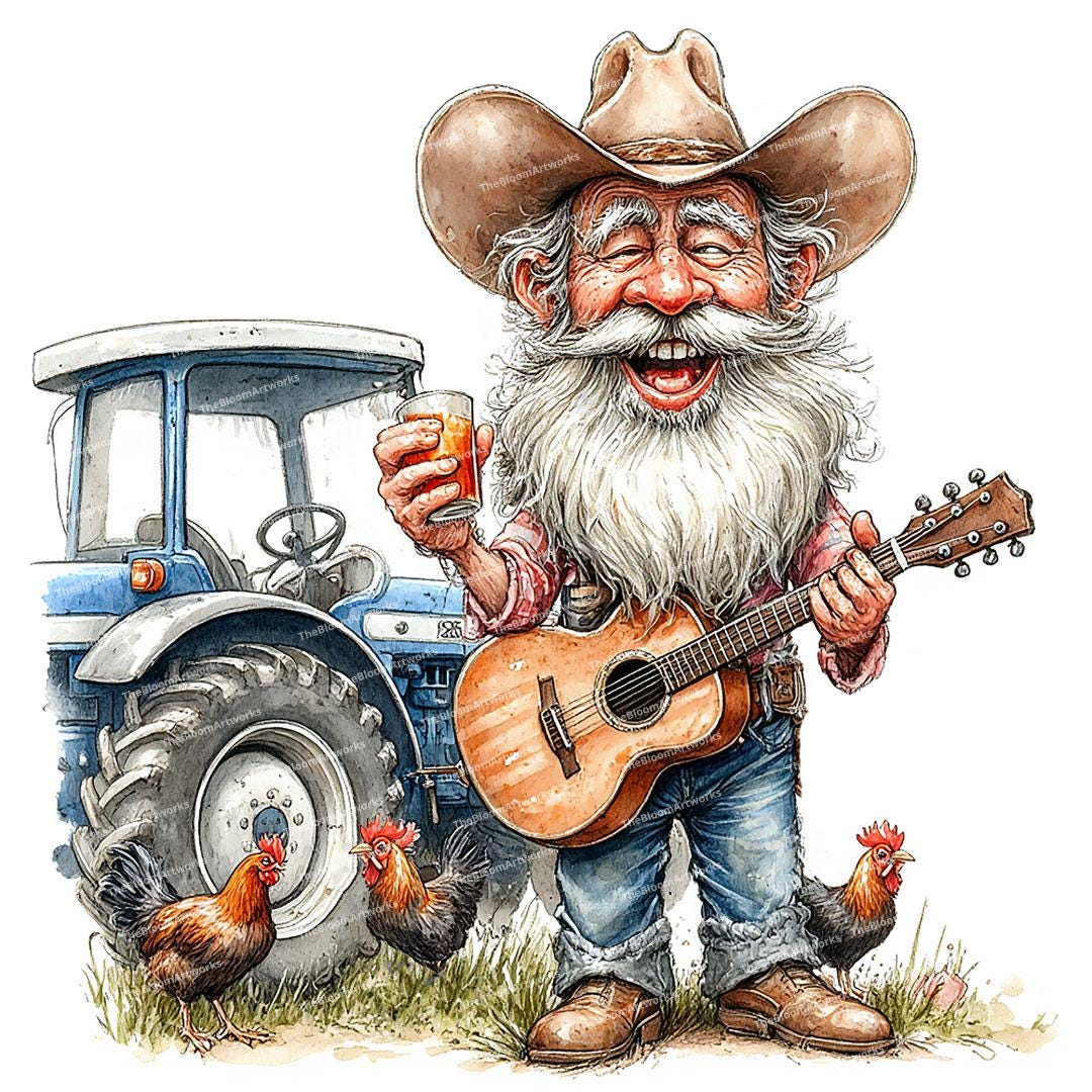 14 Funny Farm Grandpa Clipart, Funny Old Cowboy, Cowboy With Whiskey ...