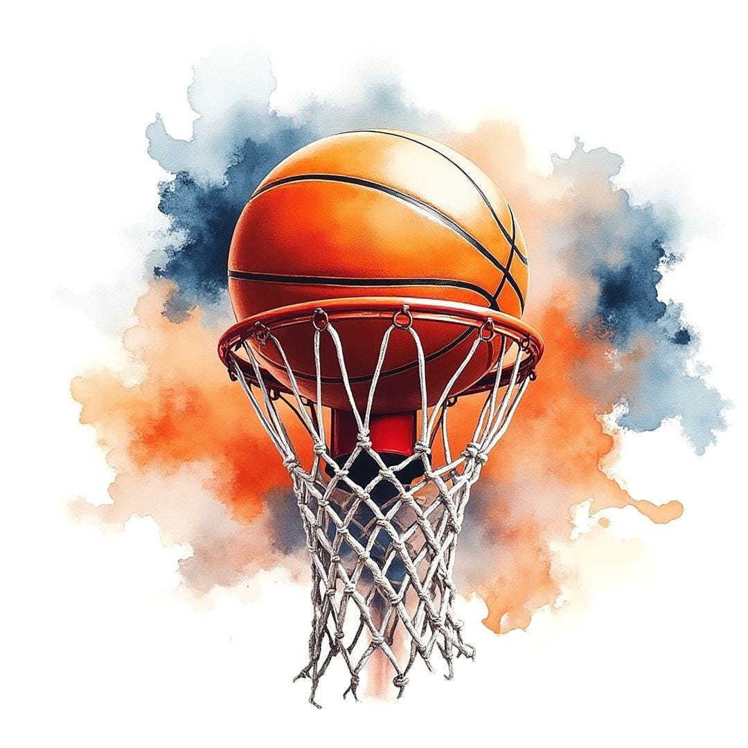 14 Watercolor Basketball Clipart, Watercolor Sports, Sports Clipart ...